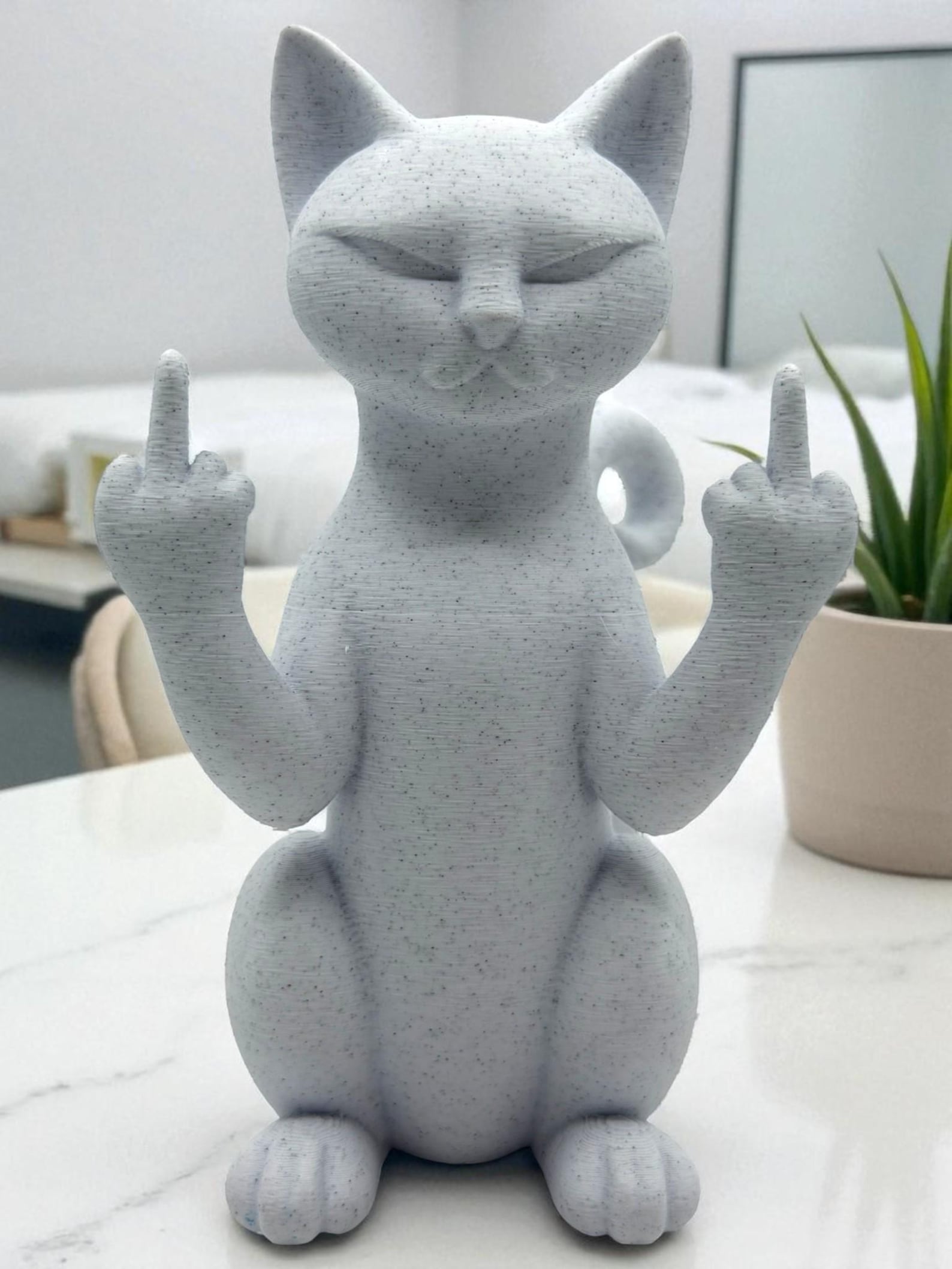 Middle Finger Cat Statue – Funny Rude Home Decor - Etsy