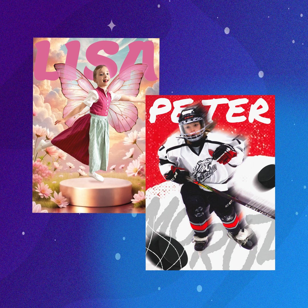 2 Personalized Sports & Hobby Posters From Your Photos, Custom Wall Art ...