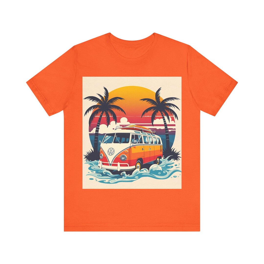 Retro VW Bus T-shirt: 70s Beach Surf Graphic Tee - Etsy