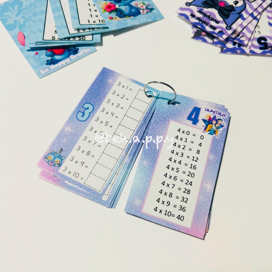 Keychain With Tables For: Multiplication, Addition, Subtraction, or ...