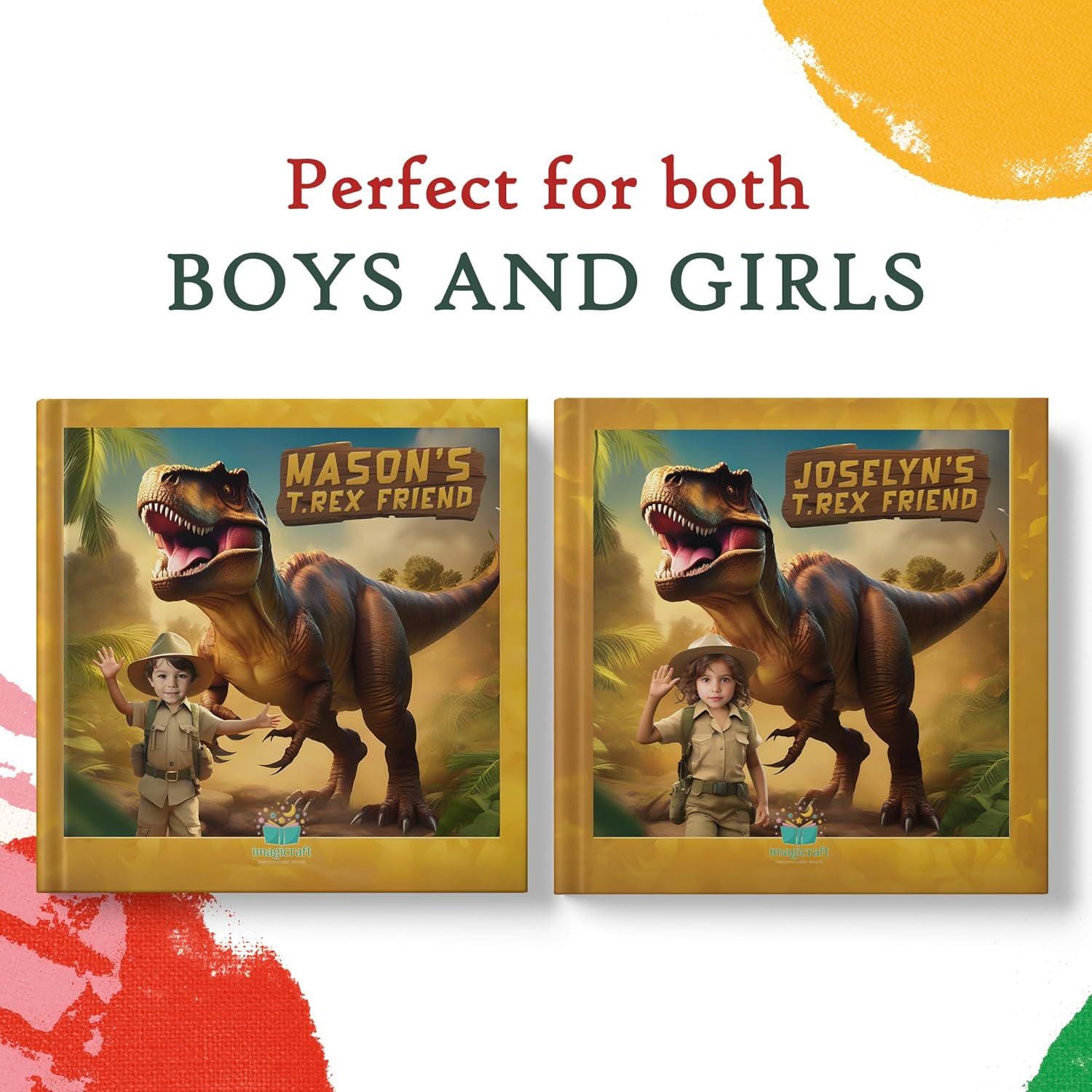 T-rex Friend - Personalized Children’s Dinosaur Story Book With Custom ...