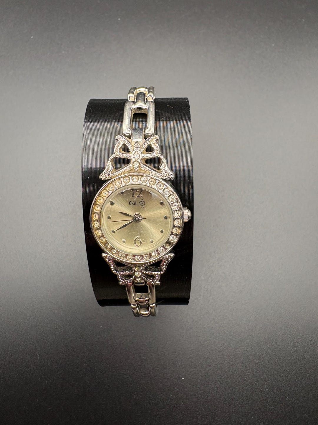 CSLO Butterfly Watch With Rhinestones GLOL 2706 New Battery - Etsy