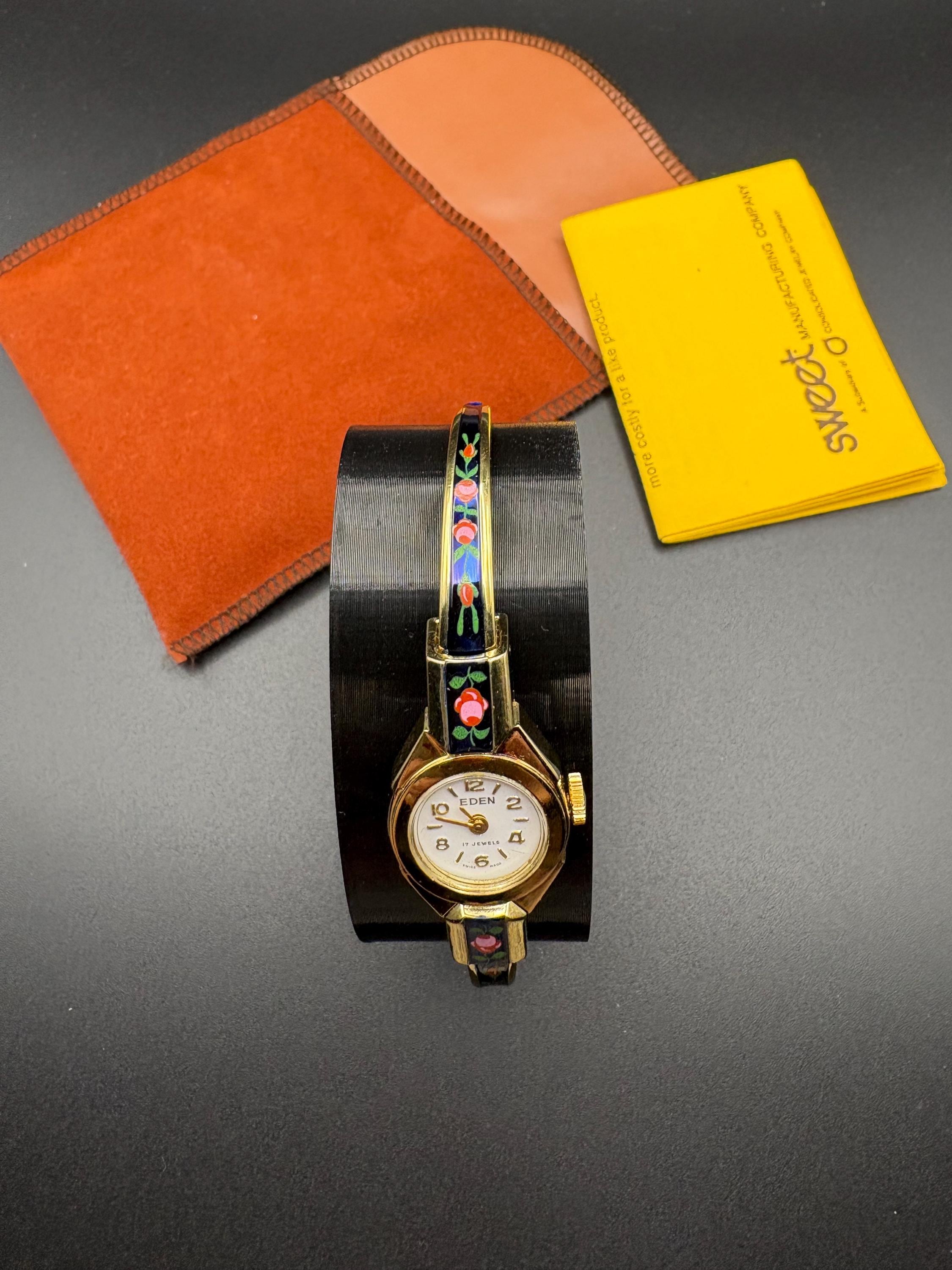 Vintage Eden Enamel 17 Jewels Manual Wind Watch. Swiss Made - Etsy