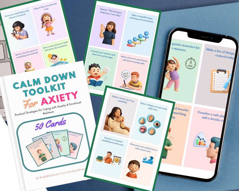 50 Coping Skills Cards for Kids and Adults, Emotional Regulation ...
