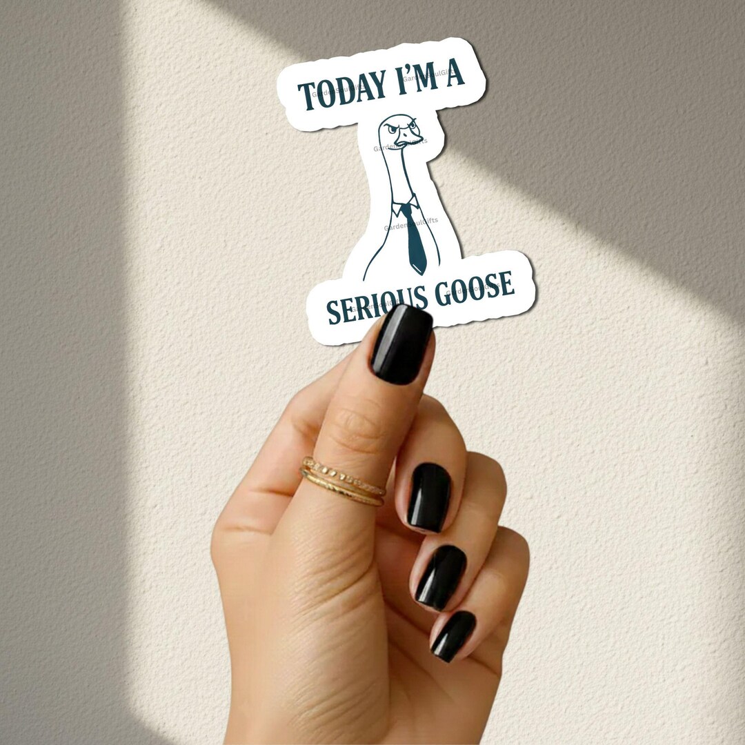 Today I’m a Serious Goose Sticker: Funny Stickers, Waterproof Vinyl ...