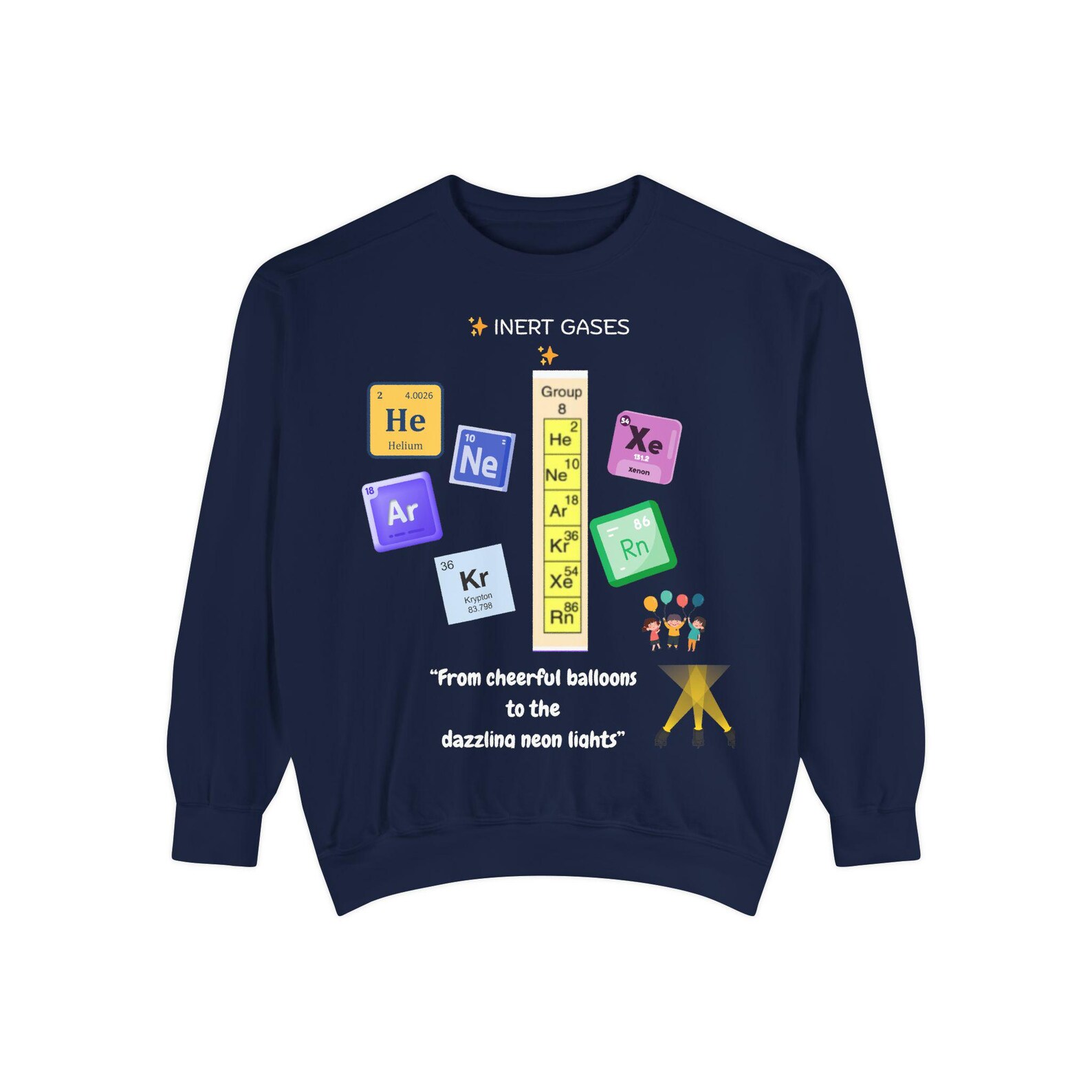Periodic Table Elements Design Sweatshirt | Chemistry Icons, Colorful ...