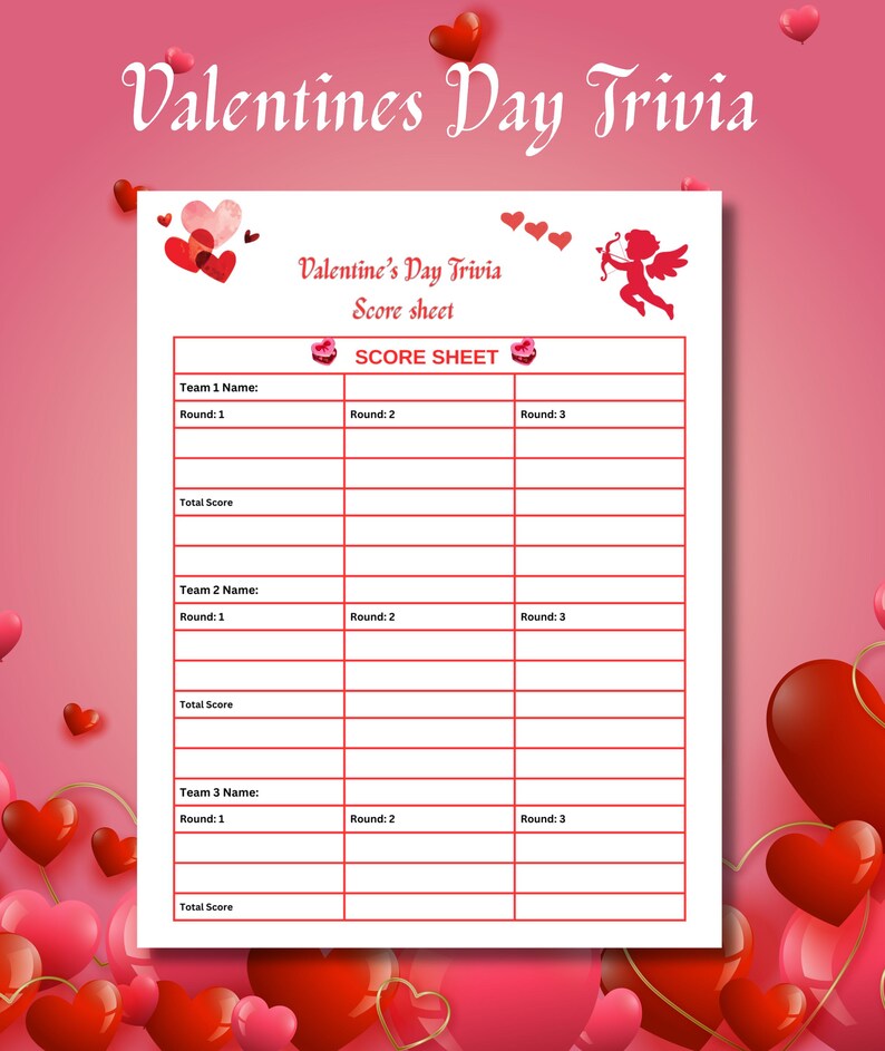 Valentine's Day Trivia Game, Printable Quiz, Fun Date Night Game ...