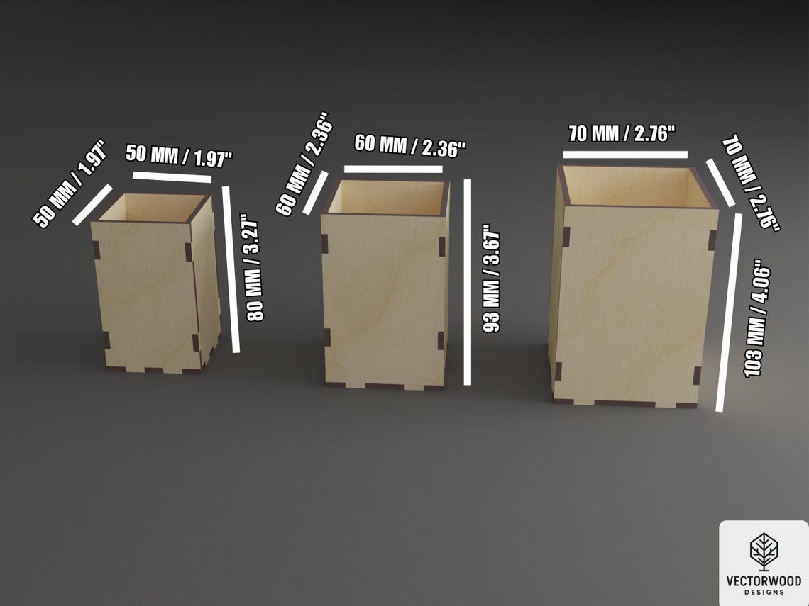 Cube Pencil Holder Laser Cut File: CNC Desk Organizer (digital Download ...