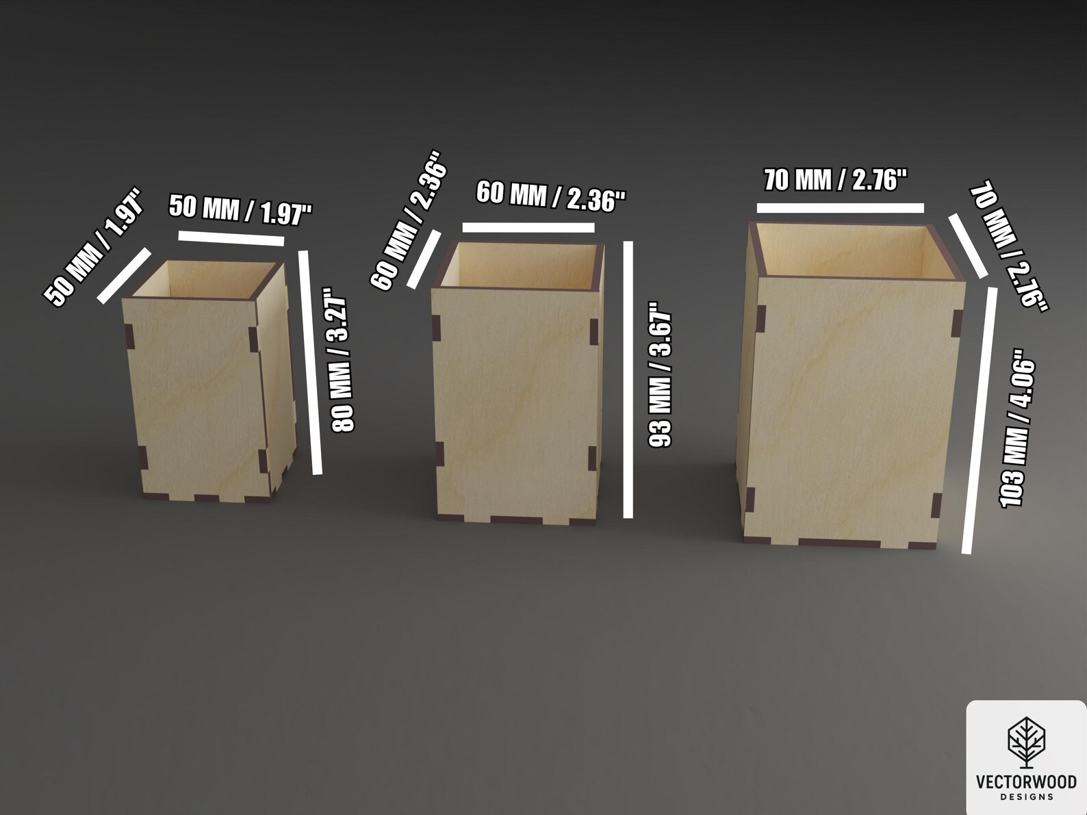Cube Pencil Holder Laser Cut File: CNC Desk Organizer (digital Download ...