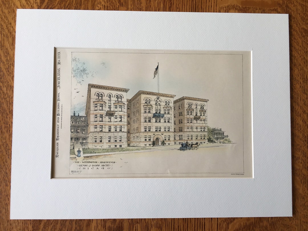 Withington Apartments, Chicago, Illinois, 1898, Henry J Ross ...