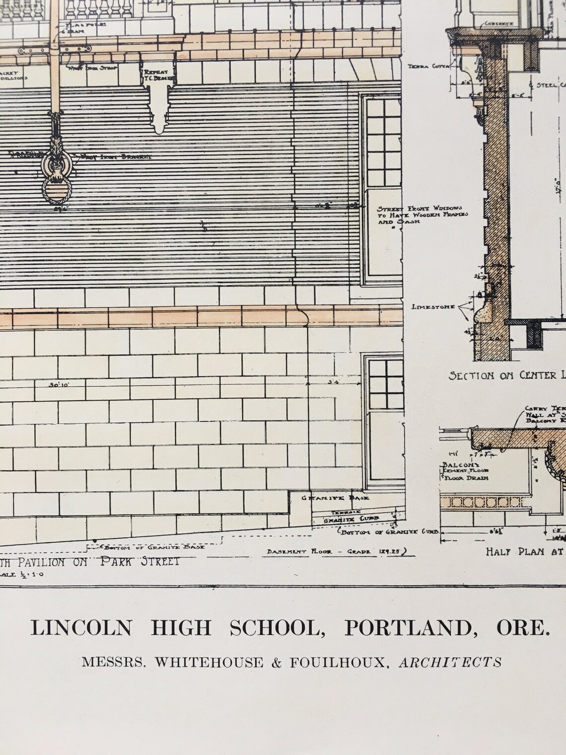 Lincoln High School Portland Oregon 1914. Whitehouse & - Etsy