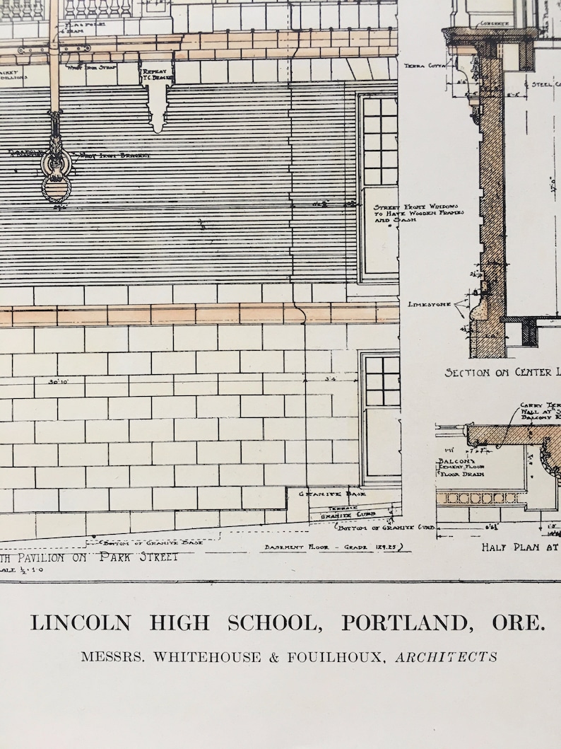 Lincoln High School Portland Oregon 1914. Whitehouse & - Etsy
