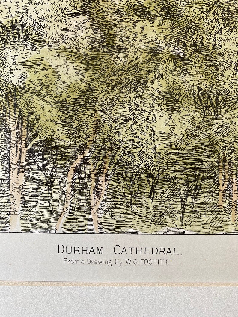 Durham Cathedral England From a Drawing by W G Footitt - Etsy