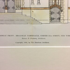 Broadway Tabernacle, 56th St, New York, 1905, Barney & Chapman ...
