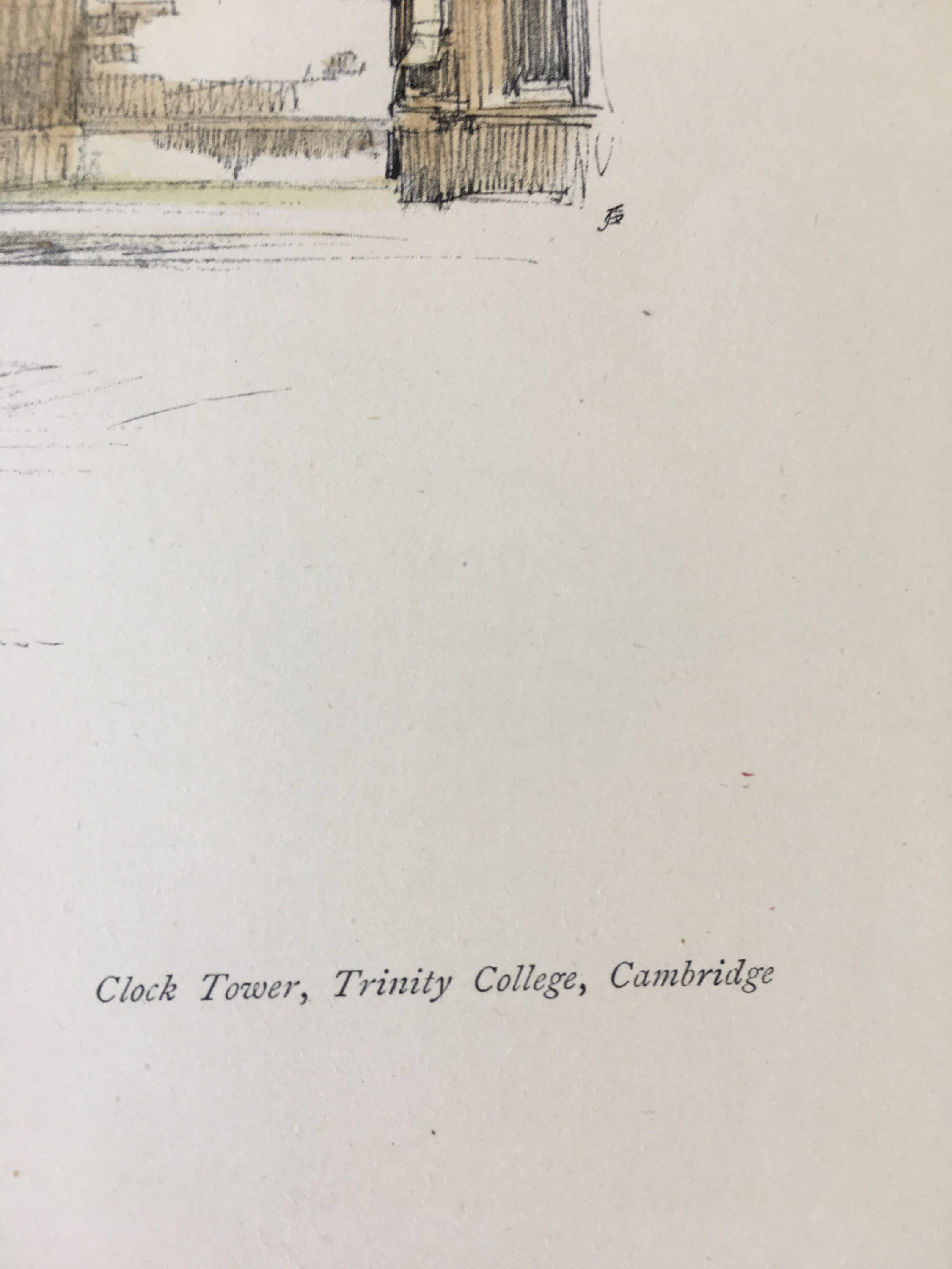 Clock Tower, Trinity College, Cambridge, UK, 1902. Drawn by Vernon Howe ...