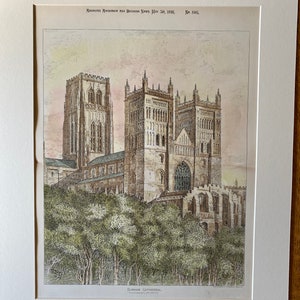 Durham Cathedral, England, From a Drawing by W G Footitt, 1891. Hand ...