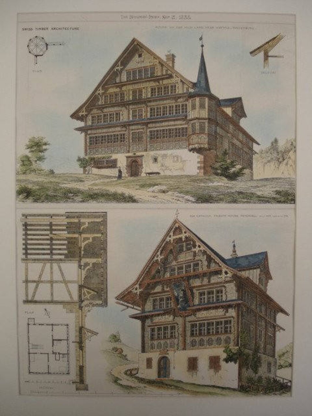 Swiss Timber Architecture Toggenburg Switzerland 1883. Hand - Etsy