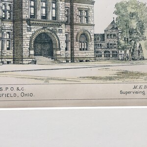 US Post Office and Court House Springfield Ohio 1887 M E - Etsy