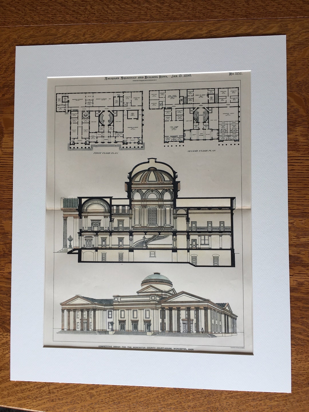 Worcester County Court House Worcester Massachusetts 1898. - Etsy
