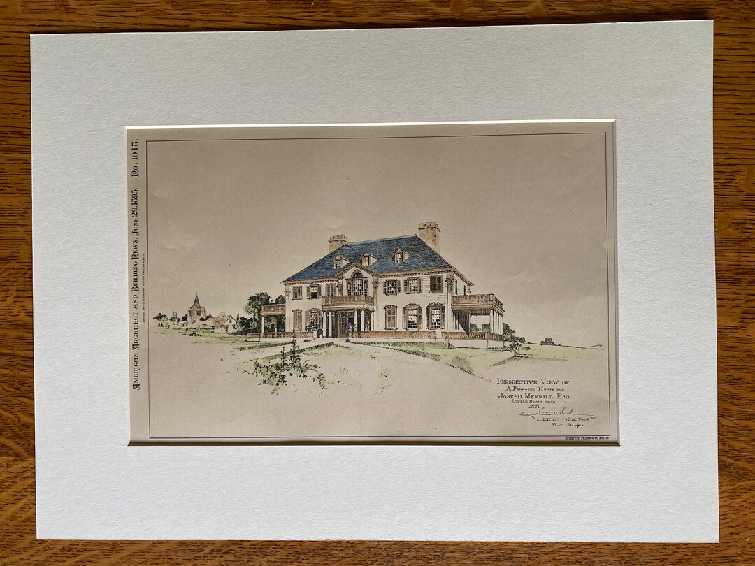 Joseph Merrill House, Little Boars Head, NH, 1895, Cram Wentworth ...