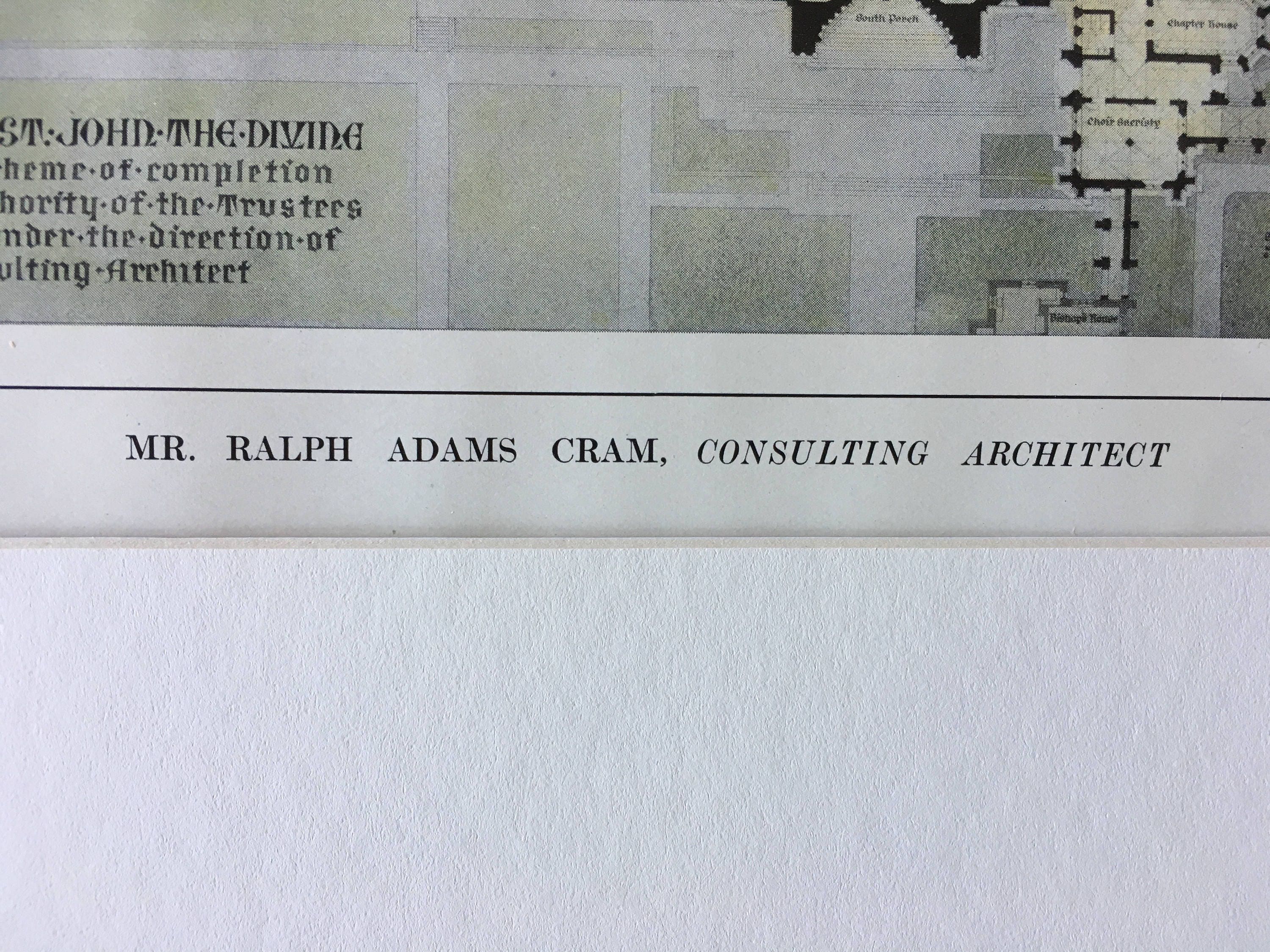 Cathedral of St John the Divine, New York, 1905, R A Cram, Architects ...