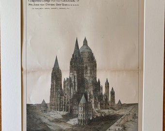 Cathedral of St John the Divine, Interior, NY, 1891, William Halsey ...