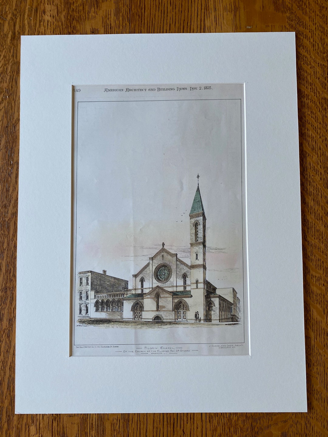 Pilgrim Chapel, Brooklyn, Long Island, NY, 1878, J Cleveland Cady ...
