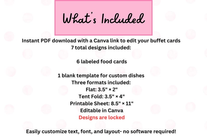 Thanksgiving Buffet Food Cards, Fall Floral Labels, Canva Template ...