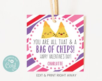 You're All That and a Bag of Chips Chip Tag - Etsy