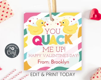 You Quack Me up Kid PRINTABLE Valentine INSTANT DOWNLOAD by Lindi Haws ...