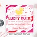 Printable Lucky Duck Valentine's Day Tags, Classroom Exchange Cards for ...