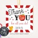 Printable Thank You Gift Tag for Teachers PTA PTO Gift - Etsy