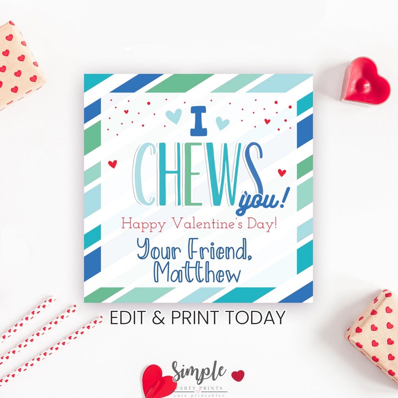 I Chews You Valentines Card - Etsy