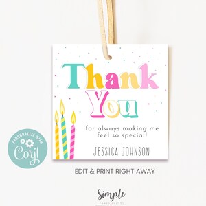 Printable Happy Birthday Tag, Birthday Gift Ideas for Friends & Family ...