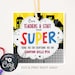 Printable Teacher Appreciation Tags, Superhero Themed, Printable Super ...