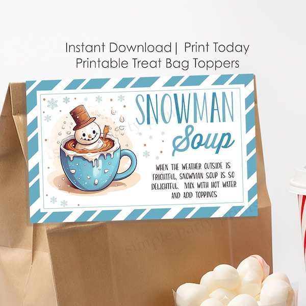 Snowman Soup - Etsy