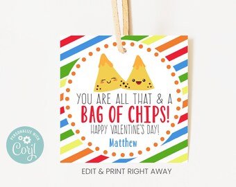 You're All That and a Bag of Chips Chip Tag - Etsy