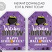 Editable Witches Brew Wine Gift Tags, Printable Halloween Tag ...