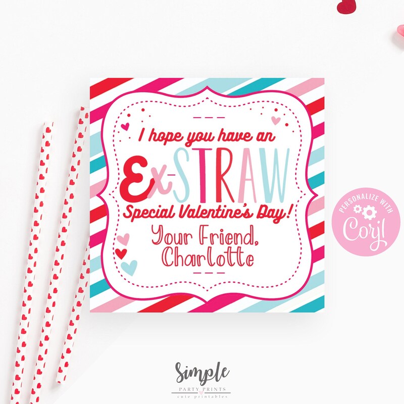 Valentines Day Straws - Etsy