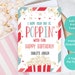Popcorn Happy Birthday Tags | Printable Poppin With Fun Gift Labels ...