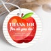 Teacher Appreciation Week Tags, Printable Circle Apple Thank You Favor ...