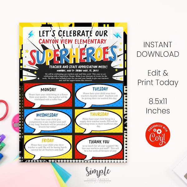 Super Hero Teacher - Etsy