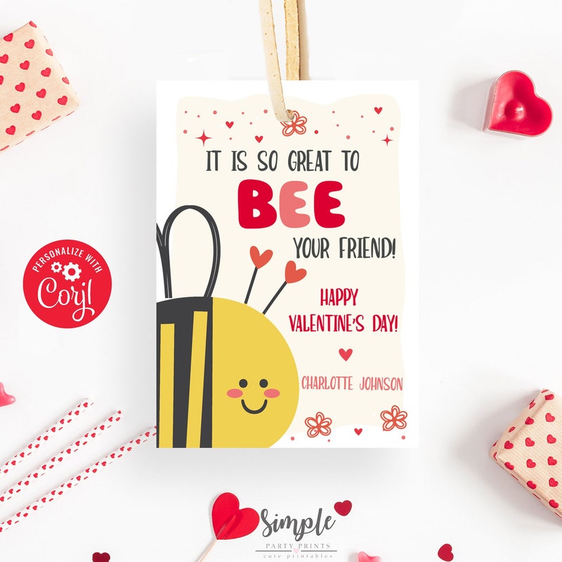 Bee Valentine Cards - Etsy