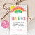 Editable Pastel Rainbow Favor Tags, Personalized Pastel Rainbow Gift ...