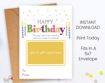 Thank You STARBUCKS Gift Card Holder. 5x7 (Download Now) - Etsy