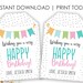 Printable Happy Birthday Tag, Editable Birthday Gift Ideas for Friends ...