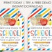 First Day of School Printable Tag, Welcome Back to School Labels, Gifts ...