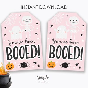 You've Been Booed Printable Tag, Halloween Activity, You've Been Booed ...