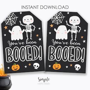 You've Been Booed Printable Tag, Halloween Activity, You've Been Booed ...