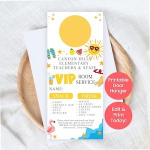 Editable Bright Sunny Door Hanger, Teacher Appreciation Sunsational ...